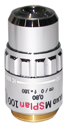 Olympus ULWD MSPlan 100x IR/0.80 NA Reflected Light Objective 3.2mm WD ...
